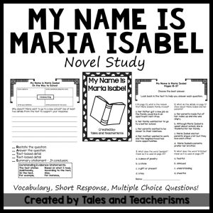 My Name is Maria Isabel Novel Study, Text-Dependent Questions ...