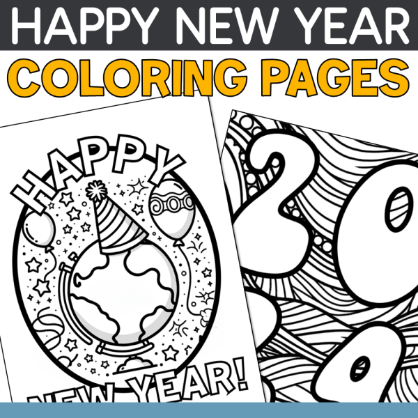 New Years 2024 Coloring Pages | Made By Teachers