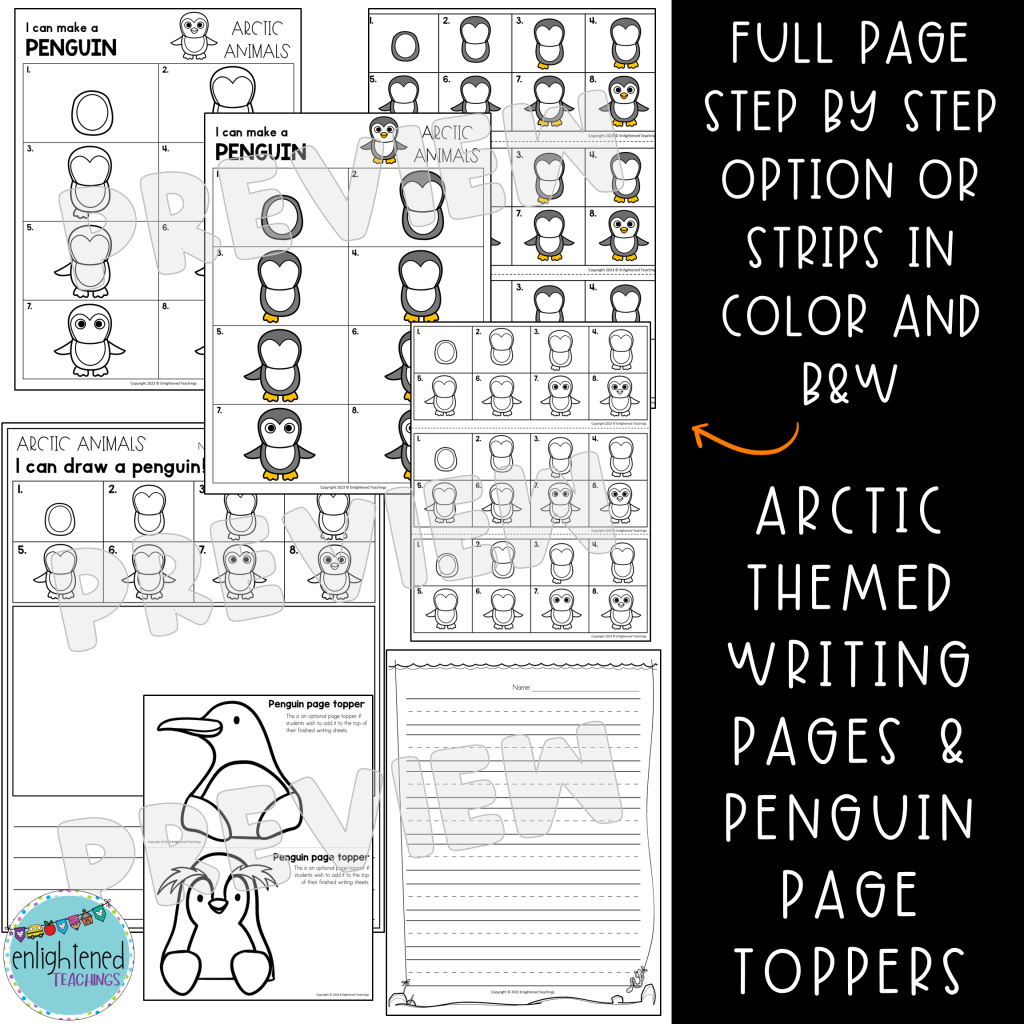 Penguin Craft Penguin Research Arctic Animal Crafts & Directed Drawing ...