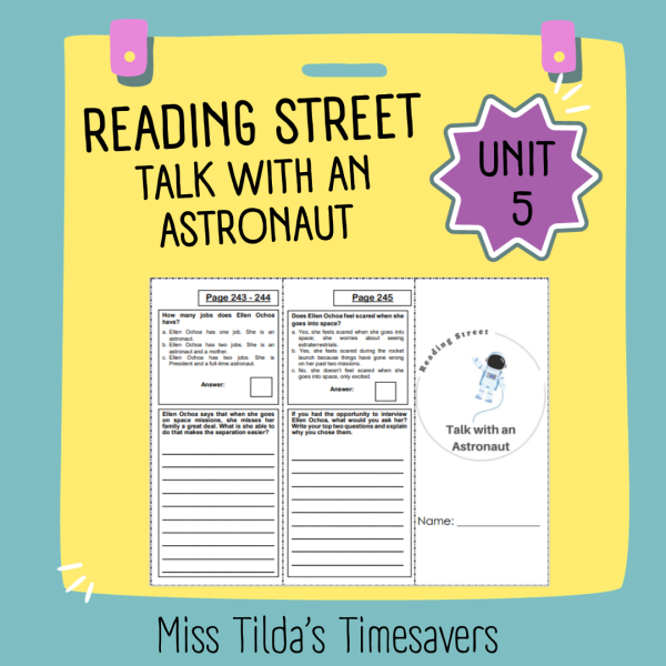 Talk with an Astronaut - 5th Grade Reading Street - Made By Teachers