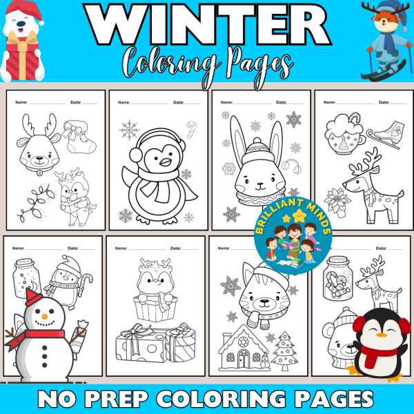 Winter Coloring Pages - January Coloring Sheets | Kindergarten | Winter ...