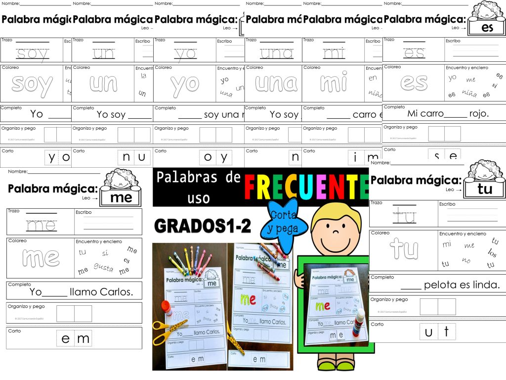 Spanish Sight Words Worksheets | 100 Palabras de Uso Frecuente - Made ...