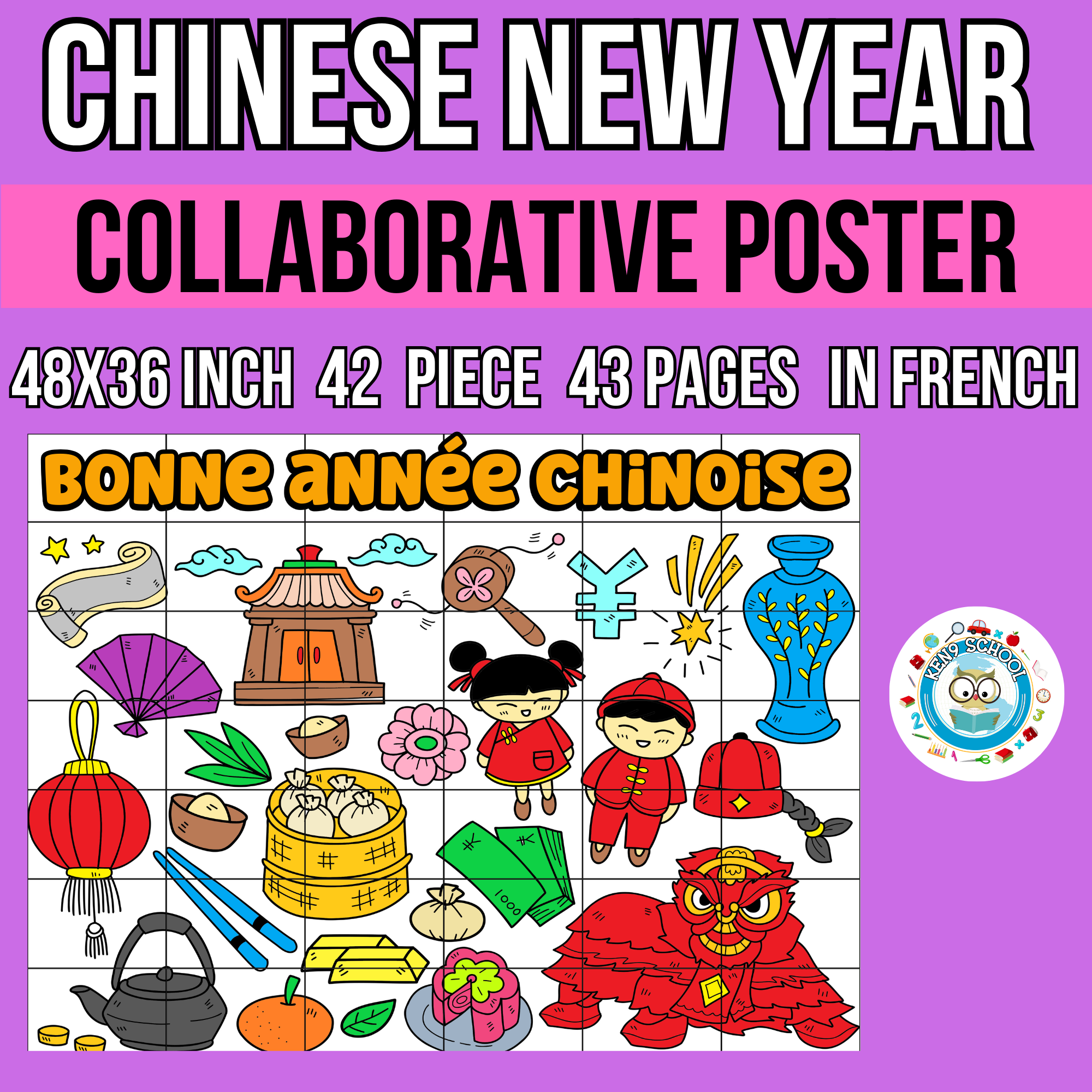 Bilingual Chinese Zodiac Animals Poster and Flashcards - Made By Teachers
