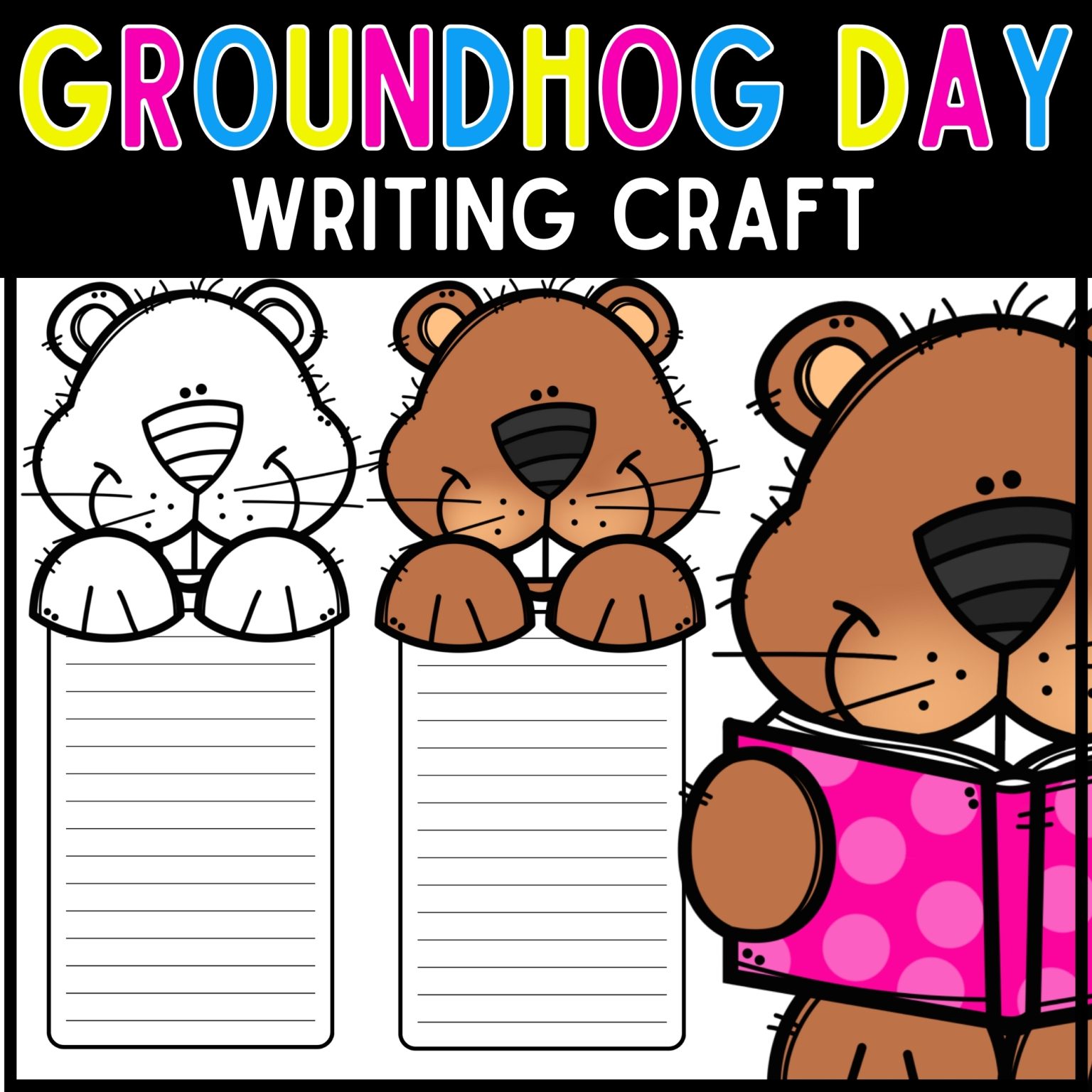 Dollar Deal! Groundhog Day Writing Craft February Writing Activity ...