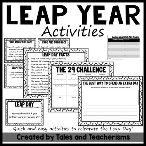 LEAP YEAR Activities: Minute to Win It, Around the Room, Writing ...
