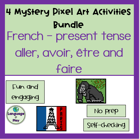 French Adjective Agreement Mystery Picture Pixel Art Digital Activity ...