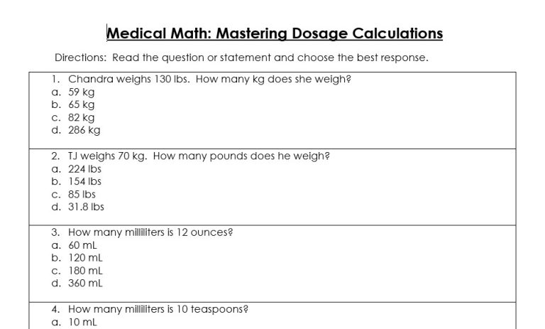 Medical Math: Mastering Dosage Calculations and Conversions (Health ...