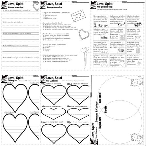Love, Splat Read Aloud Book Study Companion Reading Comprehension ...