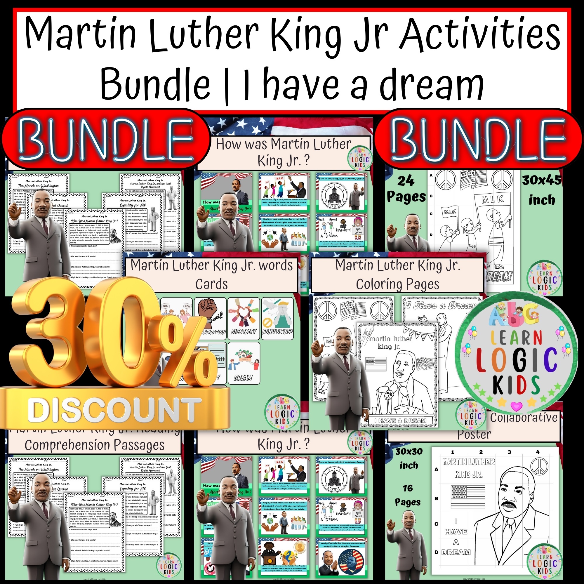 Martin Luther King Jr. Activities Bundle | I have a dream| Activitie ...