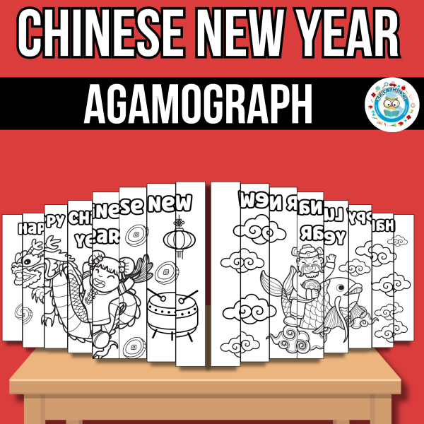 Chinese New Year Agamograph Art Project And Coloring -Agamograph Art ...