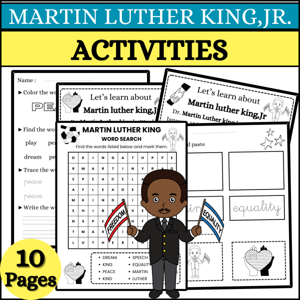 MARTIN LUTHER KING,JR. ACTIVITIES WORCKSHEET/JANUARY | Made By Teachers