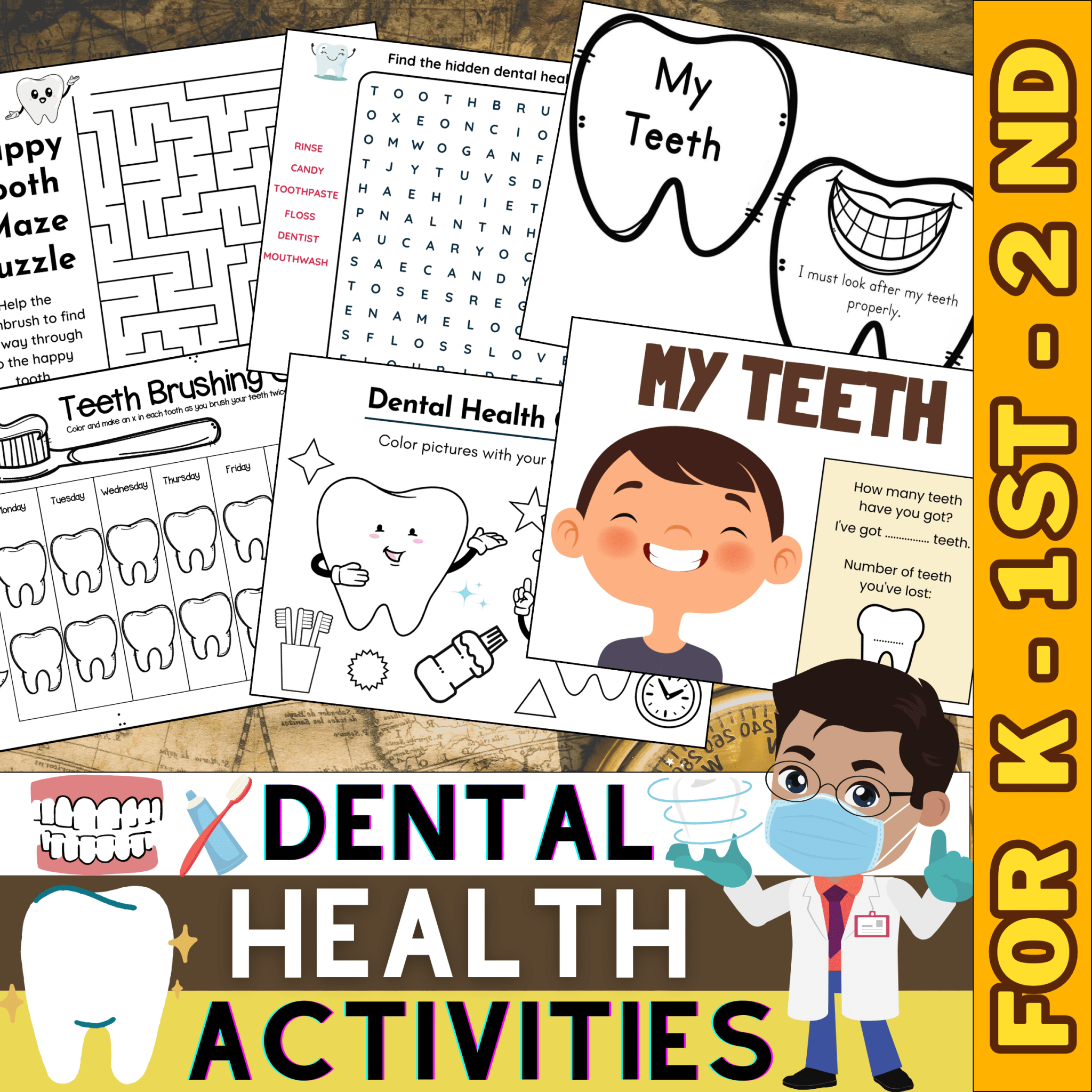 Dental Health Activities & Worksheets | Dental Health Month | Teeth ...