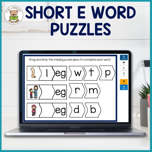 Short e Phonics Word Puzzles - Made By Teachers
