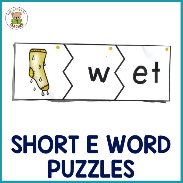 Short e Phonics Word Puzzles - Made By Teachers