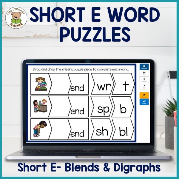 Short e Phonics Word Puzzles - Made By Teachers