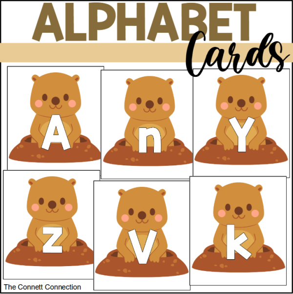Groundhog's Day Alphabet and Number Cards and Puzzles - Made By Teachers