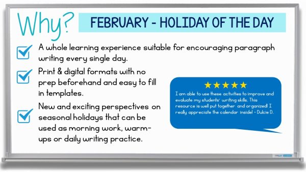 February Bell Ringers - Holiday of the Day Writing Prompts Daily ...