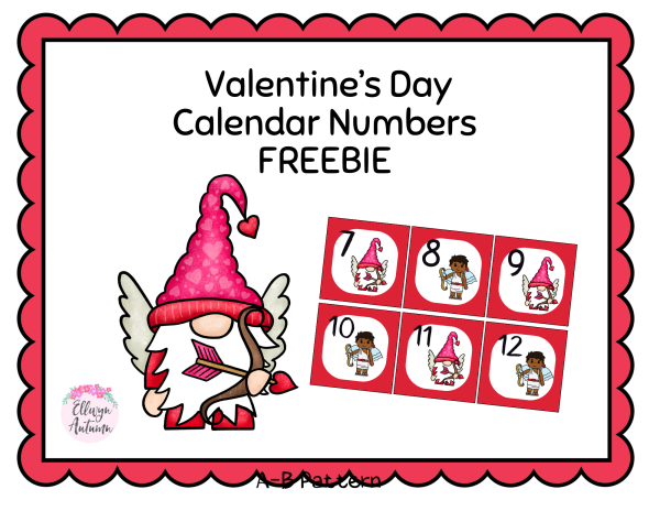 Valentine's Day Calendar Numbers Freebie | Made By Teachers