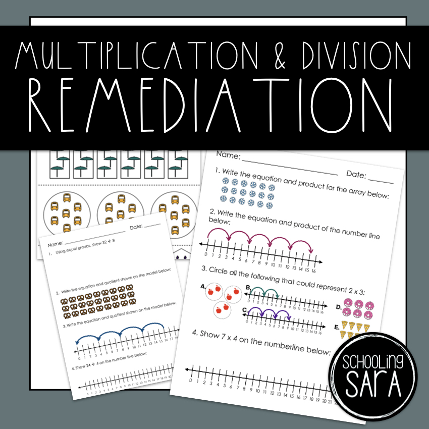 Multiplication and Division 5 Day Small Group Remediation Plan VA SOL 3 ...