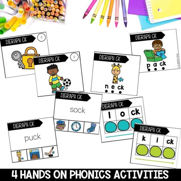 Digraph CK Worksheets, Games and Activities 1st Grade Phonics or ...
