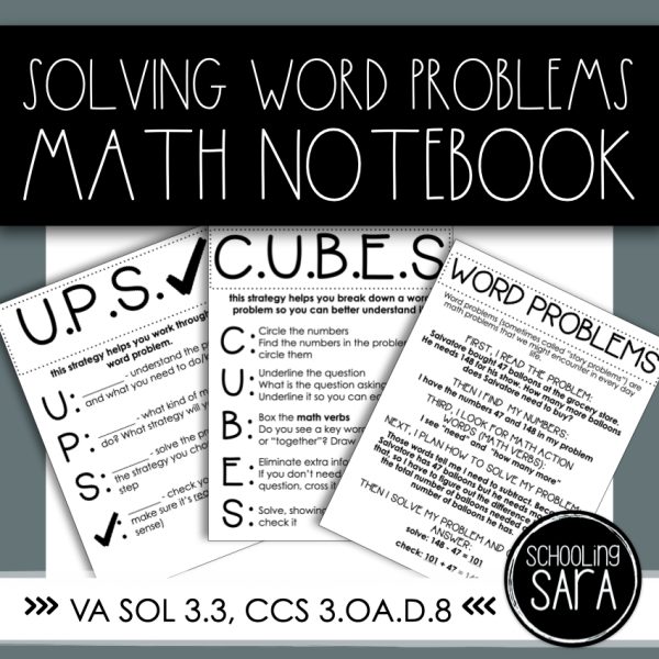 Basic Operations & Word Problems Math Notebook | VA SOL 3.CE.1 ...