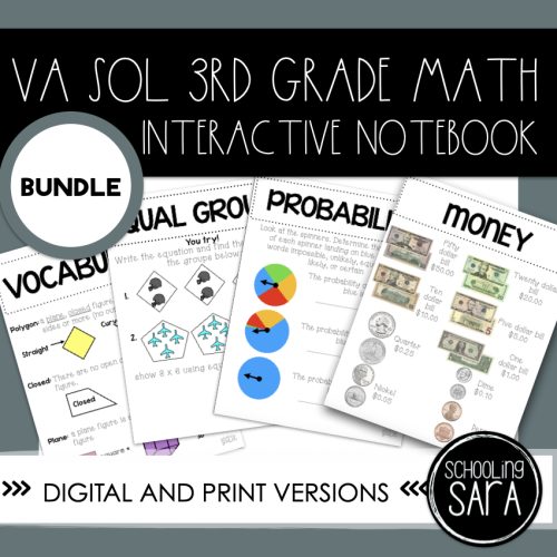 3rd Grade Math Interactive Notebook | VA SOL Aligned - Made By Teachers