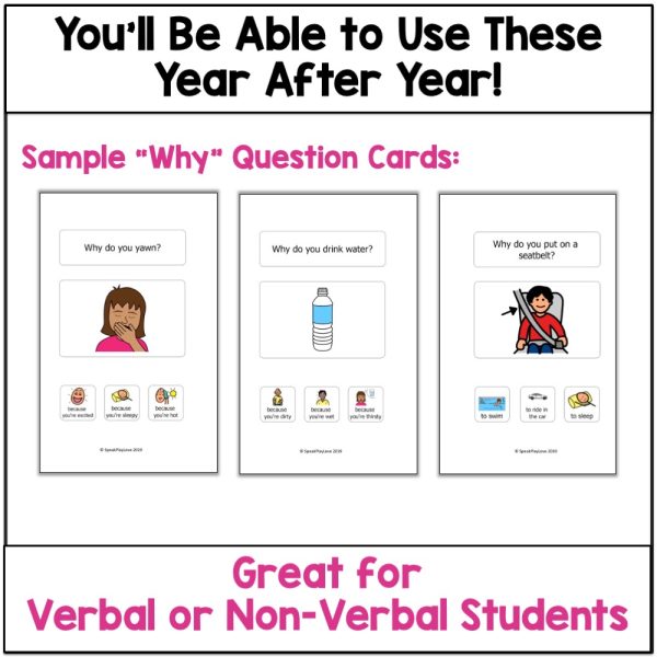 WH Questions with Visuals - Speech Therapy - Autism - Picture Choices ...