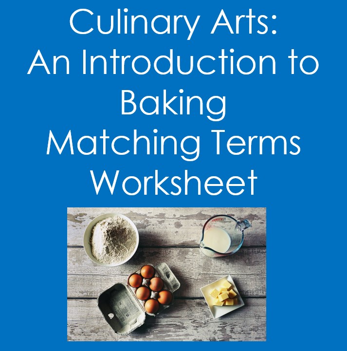 Culinary Arts: Using Knives Matching Terms Worksheet (Cooking) | Made ...