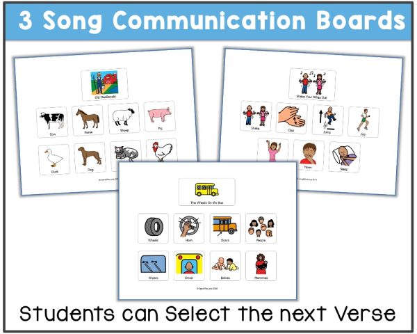 Circle Time Songs Interactive Visuals - Communication Boards - Choice ...