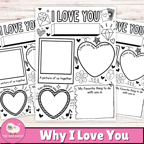Why I Love You | I Love You Fill in the Blank Coloring Page - Coloring ...