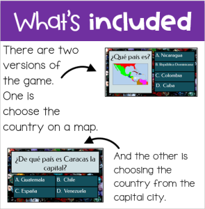 Spanish Speaking Countries and Capitals Game of Luck on Google Slides ...