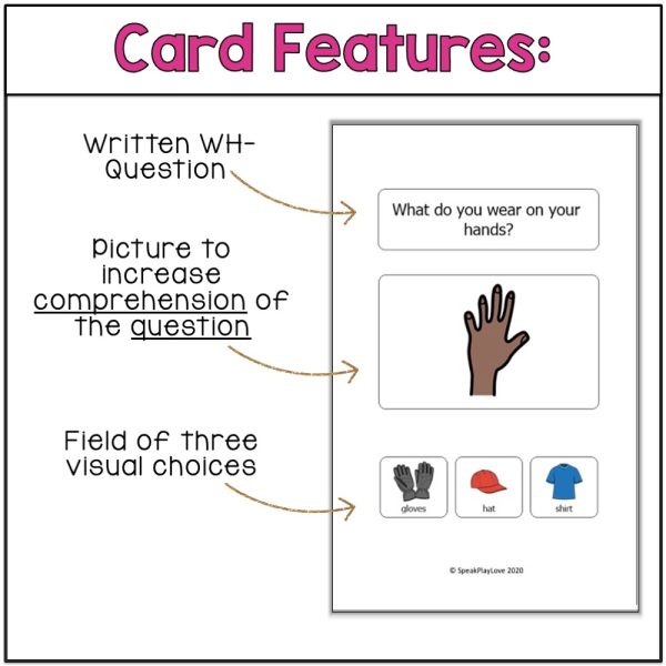 WH Questions with Pictures - Visual Choices - Speech Therapy - Autism ...