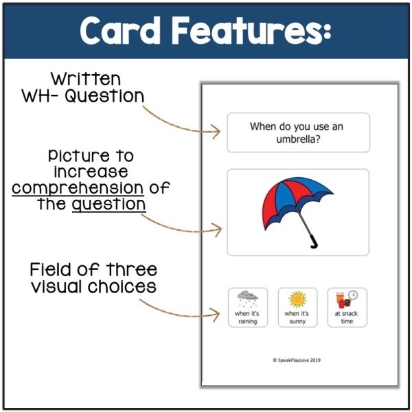 WH Questions with Visual Choices | Speech Therapy | Bundle of Set #1 ...