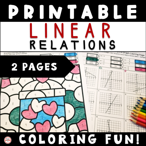 Valentine's Day Slope From A Graph Linear Relations Coloring Math ...