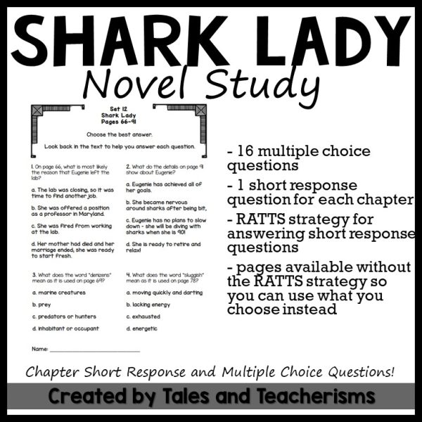 Shark Lady: True Adventures of Eugenie Clark Novel Study- Writing ...