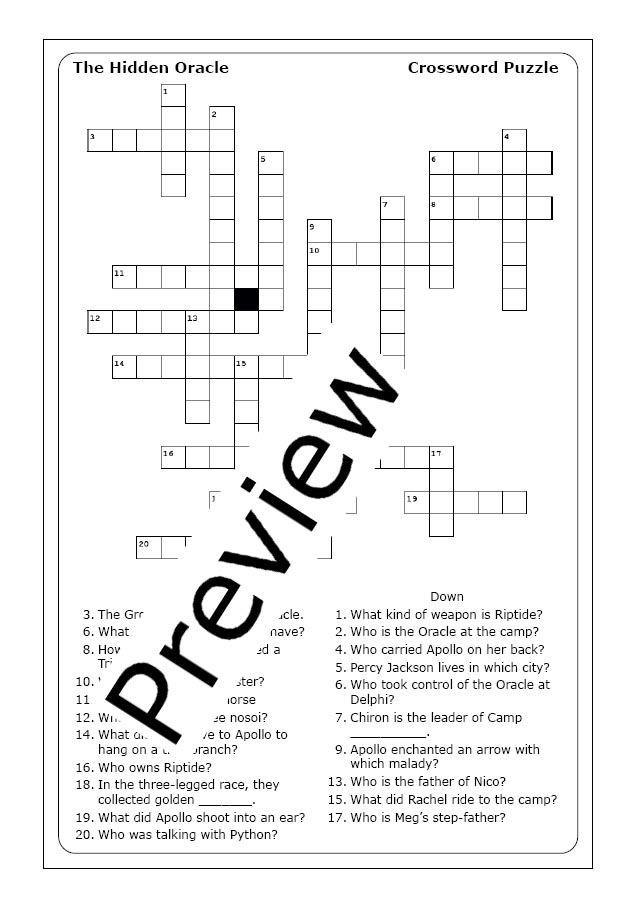 Rick Riordan "The Hidden Oracle" worksheets | Made By Teachers