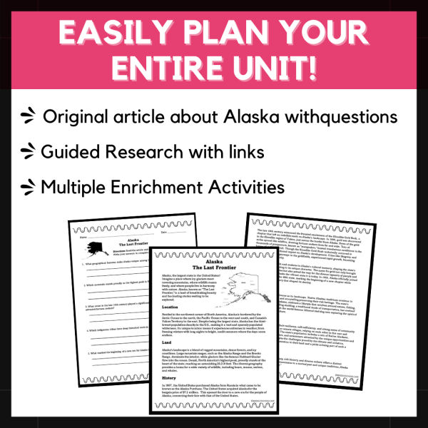 Alaska State Activities | US State Research and Informational Text ...