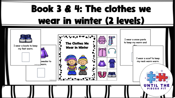 Winter Adapted Books (4 Interactive & adaptive books matching, clothing ...