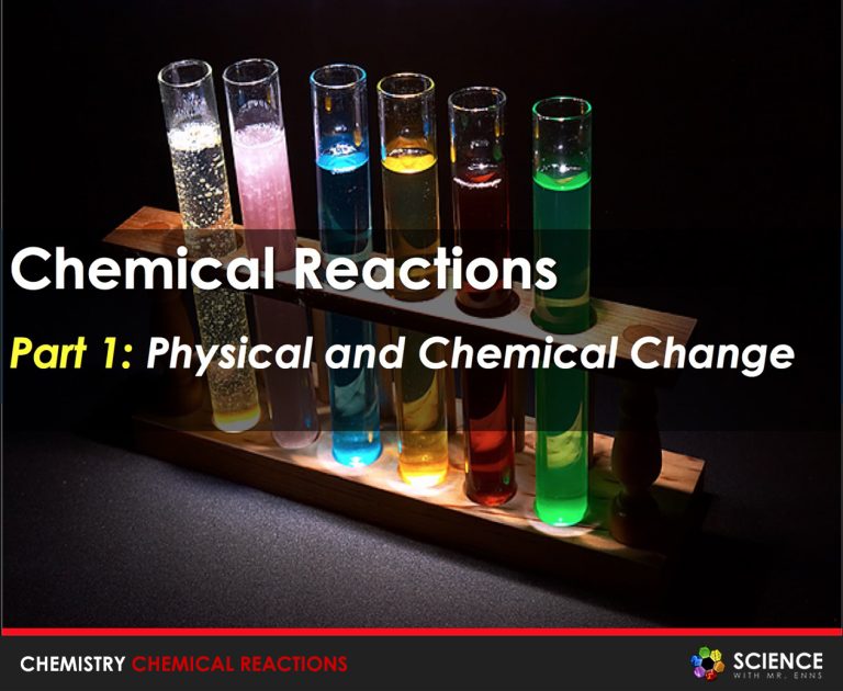 Chemical Reactions Chemistry Unit Presentation PPT With Student Summary ...