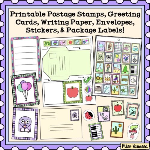 Post Office Dramatic Play Printables - Printable Postage Stamps, Cards ...