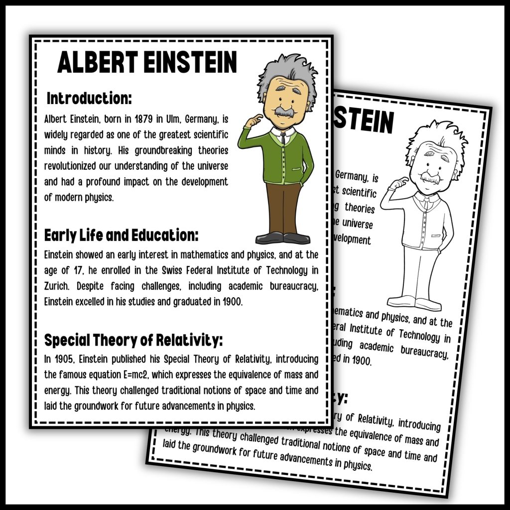 Albert Einstein Reading Comprehension Passage & Questions | Made By ...