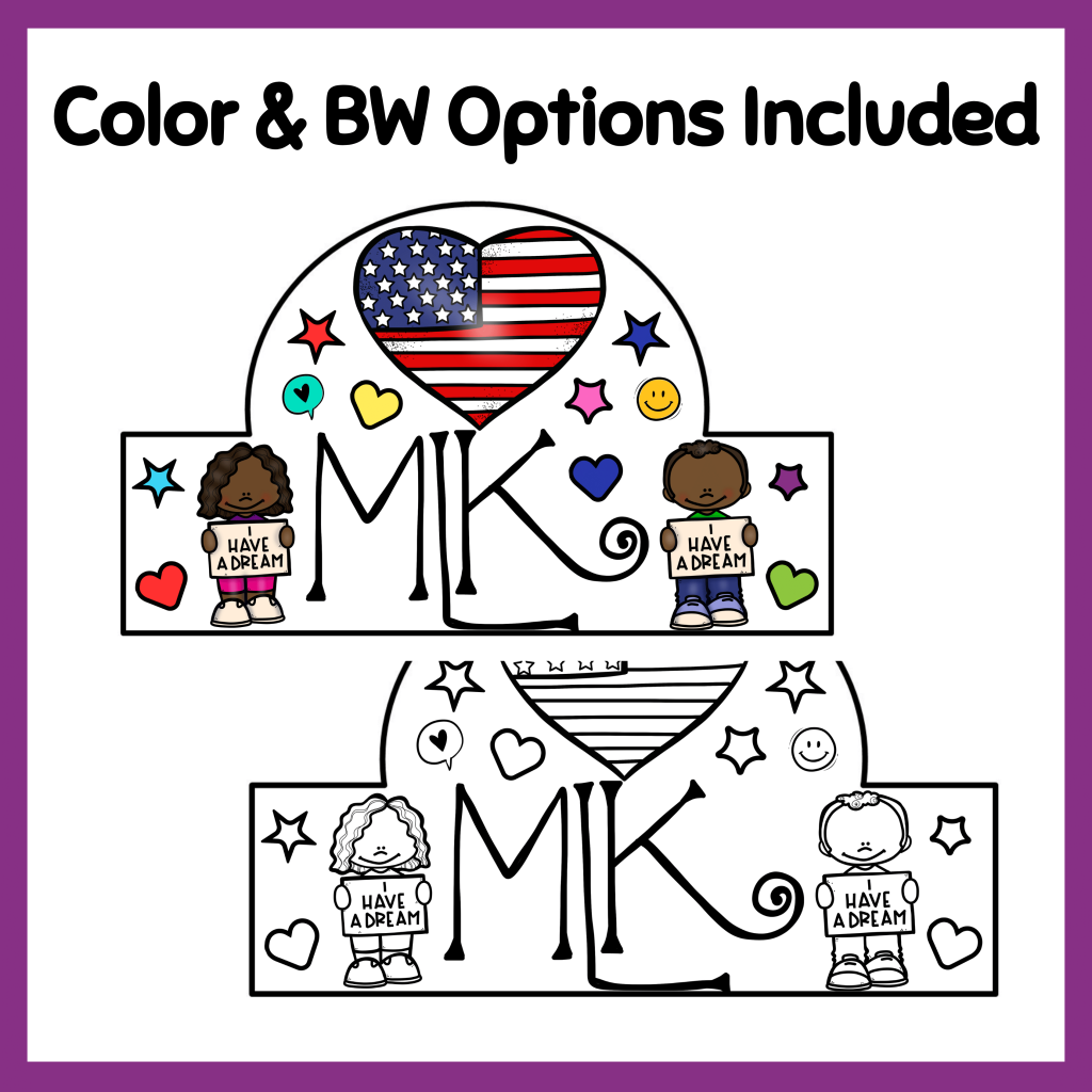 Martin Luther King Jr Hat Craft Activity | MLK Headband Crown | Made By ...