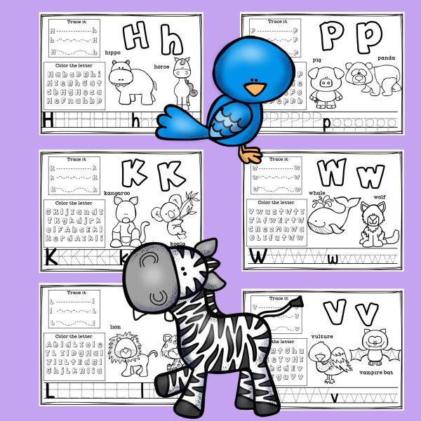 Alphabet Workbook: Worksheets A-Z Animal Theme | Made By Teachers