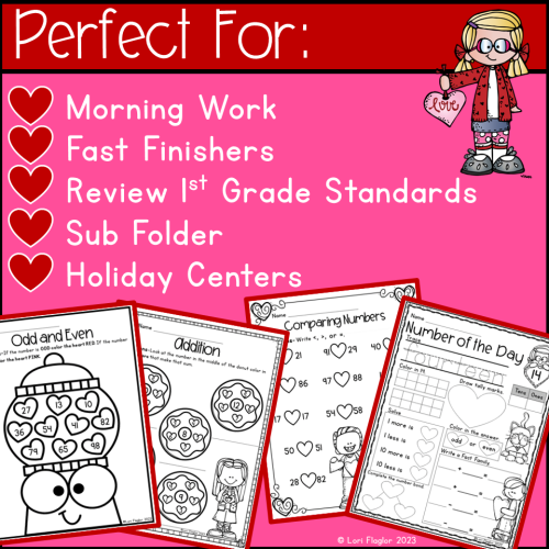 Valentine's Day Math 1st Grade Printables - Made By Teachers