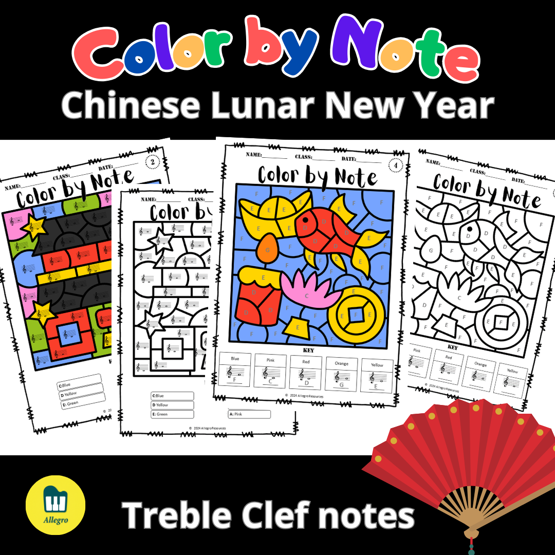 Fall Color By Note- Treble Clef Notes | Made By Teachers