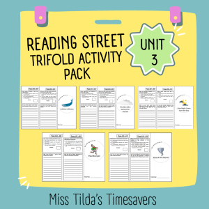 4th Grade Reading Street Activity Pack - Unit 3 - Made By Teachers