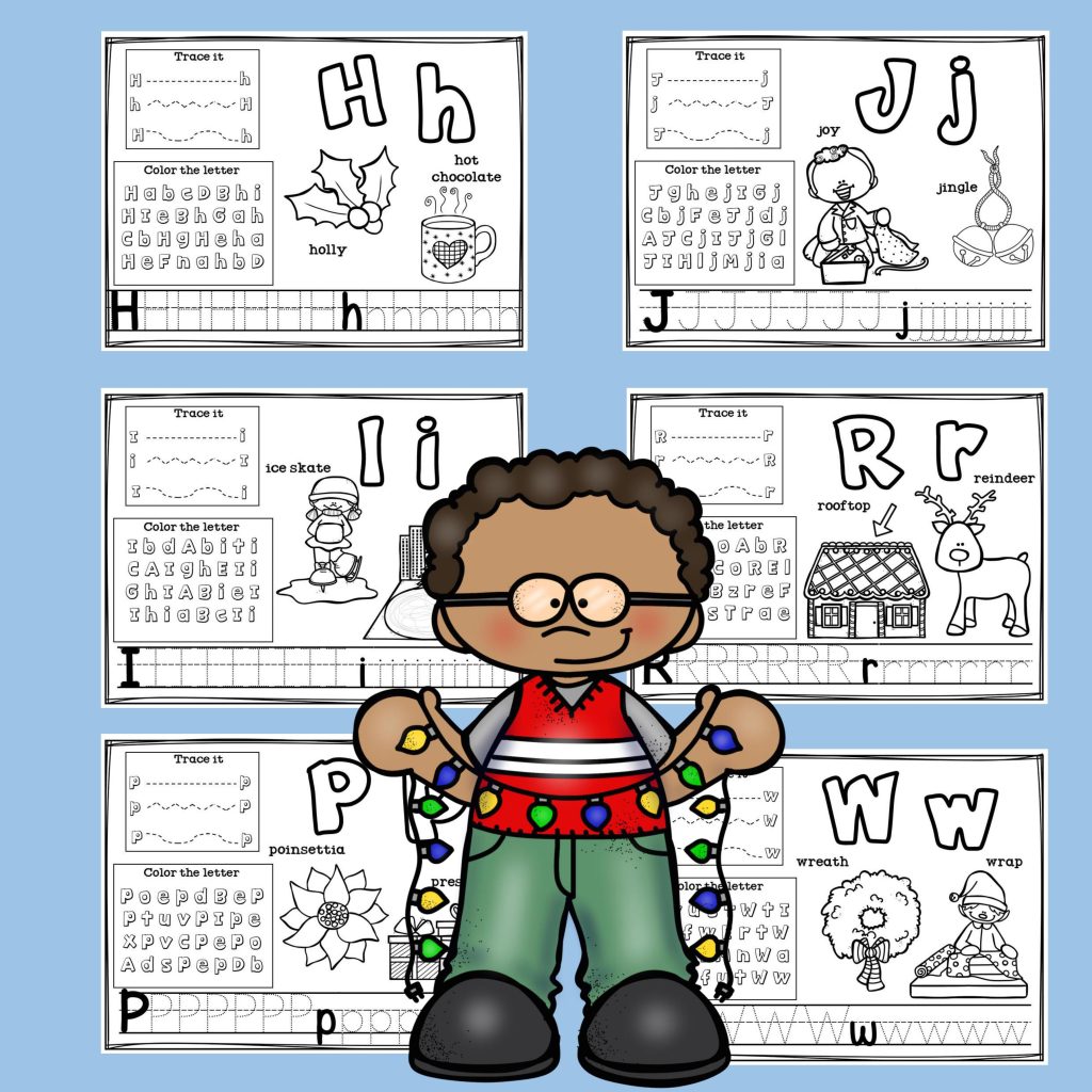 Alphabet Workbook: Worksheets A-Z Christmas Theme | Made By Teachers