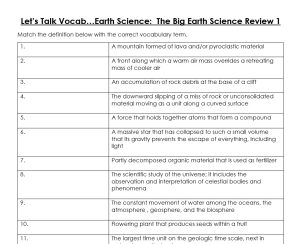 Earth Science: The Big Earth Science Review 1 worksheet | Made By Teachers