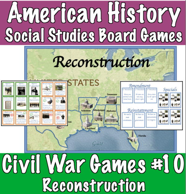 Civil War Board Games #10 Reconstruction (Social Studies, American ...