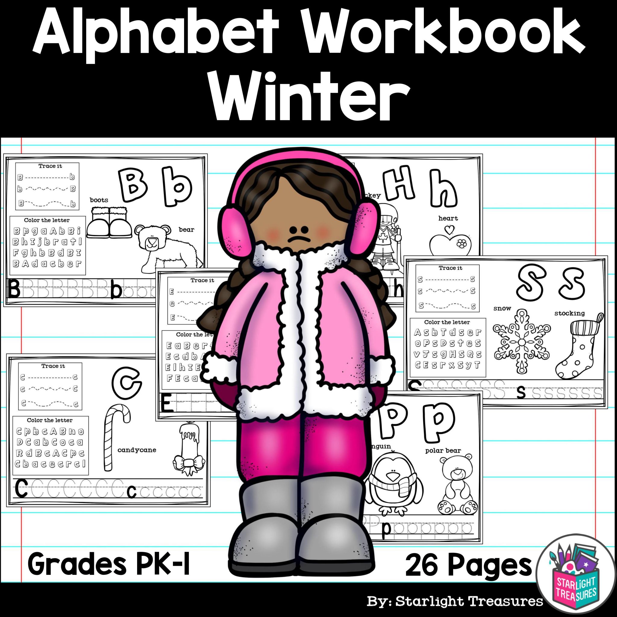 Alphabet Workbook: Worksheets A-Z Winter Theme | Made By Teachers